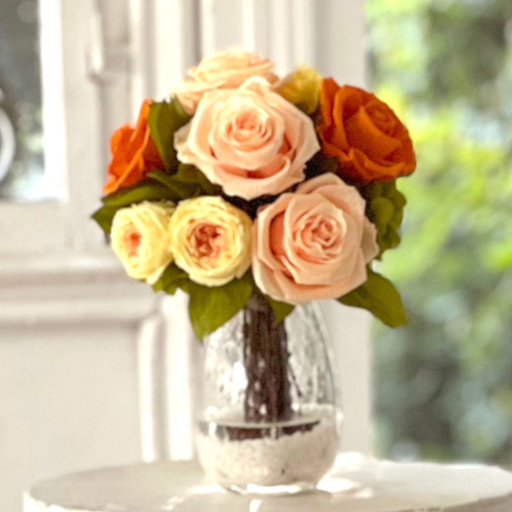 Rametto with garden roses てまりローズのラメット #13370 – GINZA SOBI FLOWERS